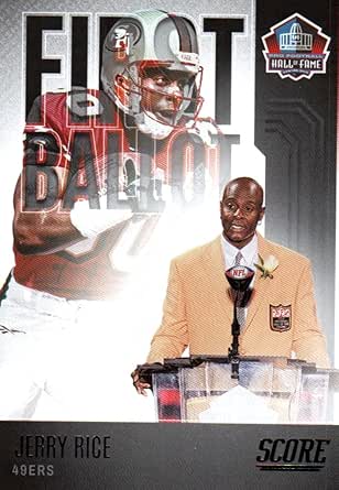 Amazon.com: Jerry Rice First Ballot Hall of Fame Score Collectible ...