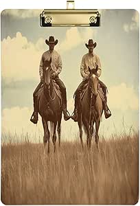 Amazon.com: Takiito Western Cowboys Clipboard with Low Profile Clip, A4 ...