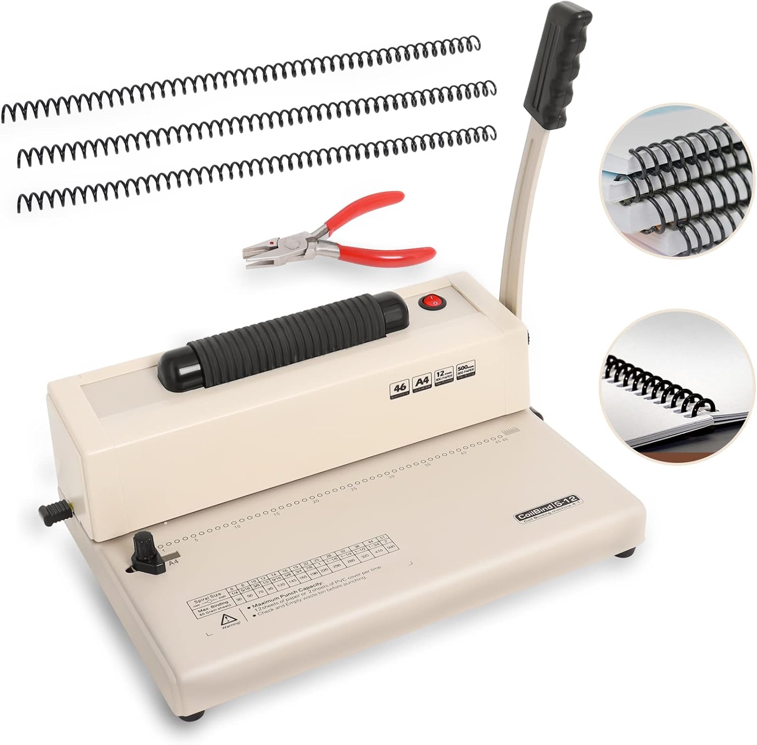 Amazon.com : Spiral Binding Machine Spiral Binder Book Binding Material ...