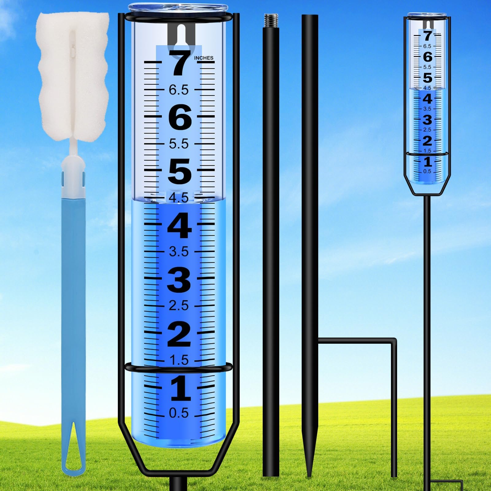 Amazon.com : RYOEIKT Rain Gauge Upgraded, 7" Freeze Proof Thickened ...