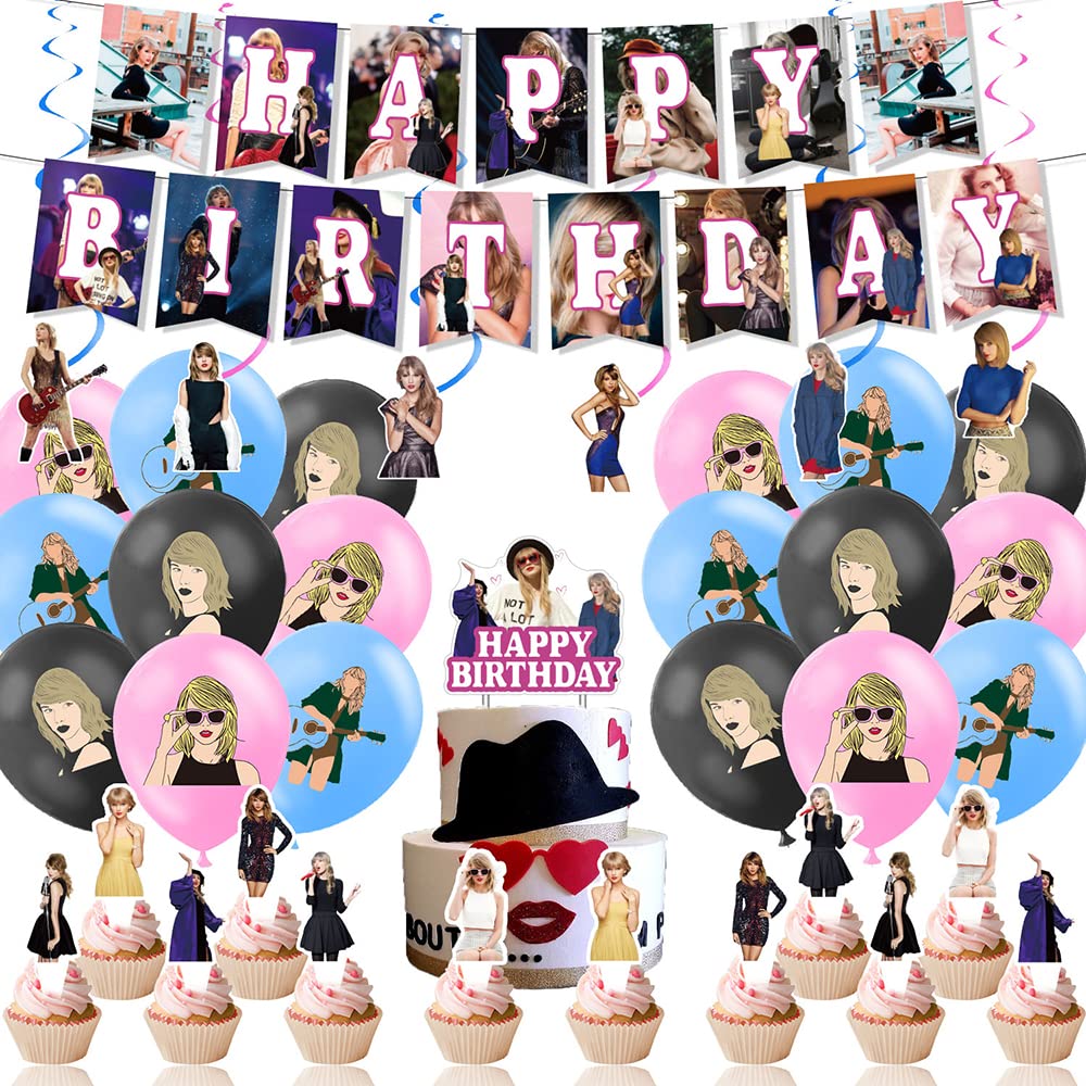 Zelbuck Taylor Singer Birthday Party Decorations Popular Singer Theme ...
