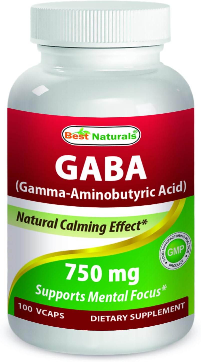 Amazon.com: Best Naturals Gaba 750 mg 100 Veggie Caps : Health & Household