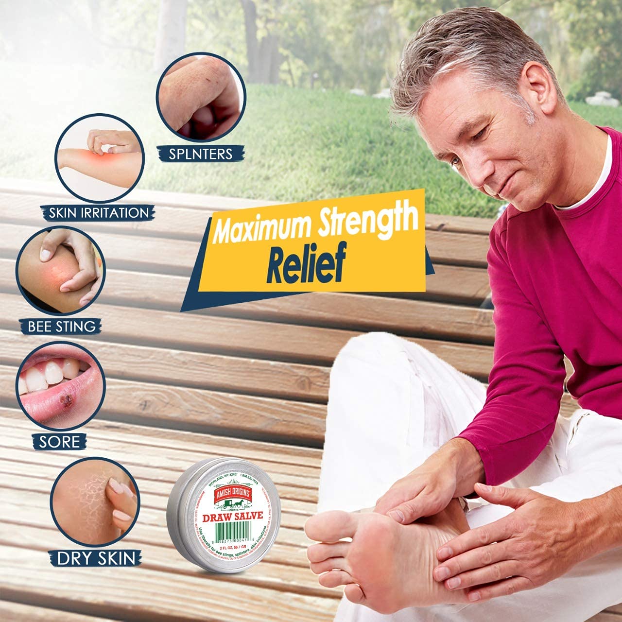 Drawing Salve Ointment, 2 oz, for Boil Treatment, Maximum Strength Fast ...