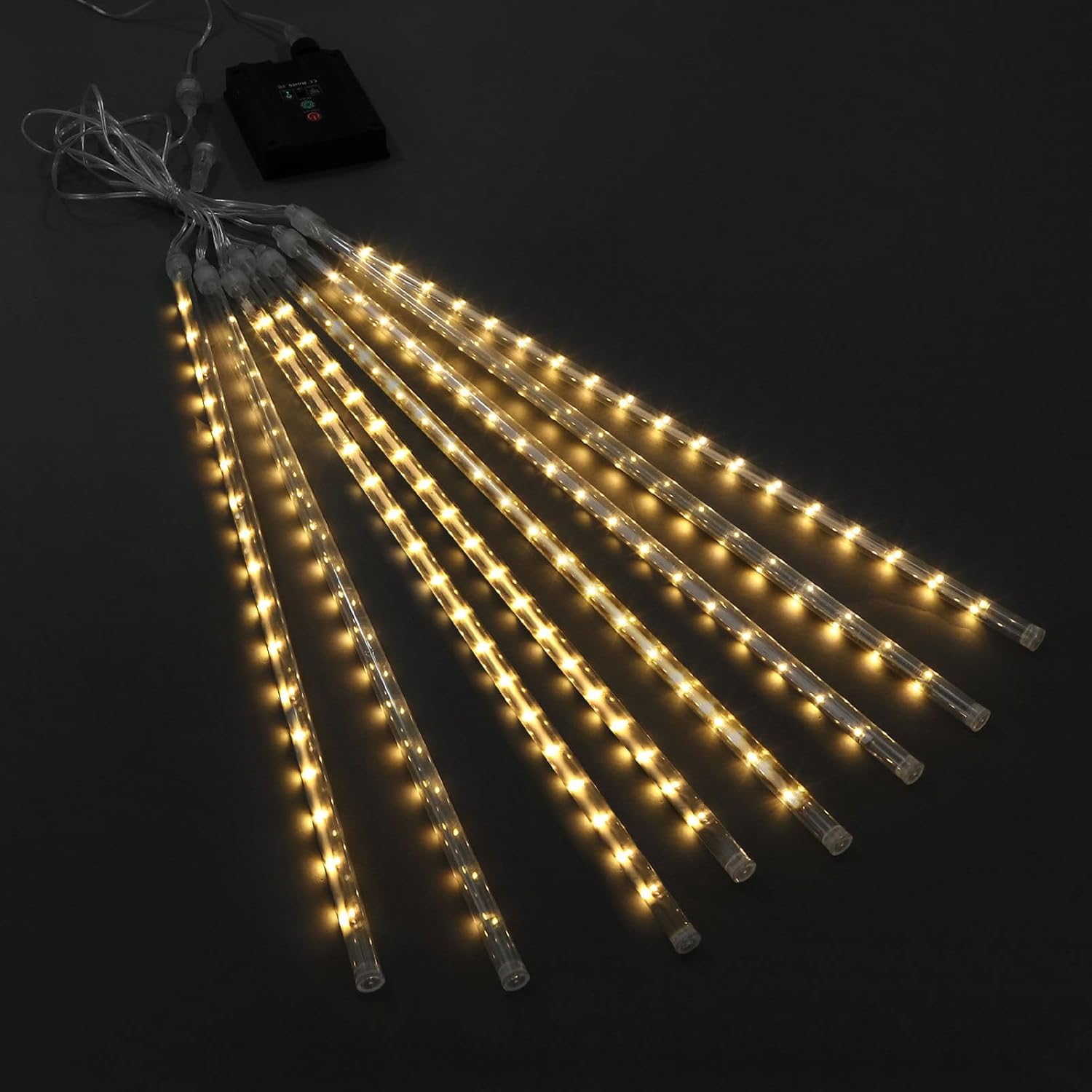 LED Solar Meteor Shower Rain Drop String Warm Lights Xmas Falling Star ...