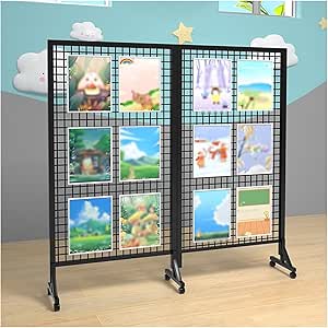 Amazon.com: YJEUZCD Folding Room Screen Divider, Freestanding Gridwall ...