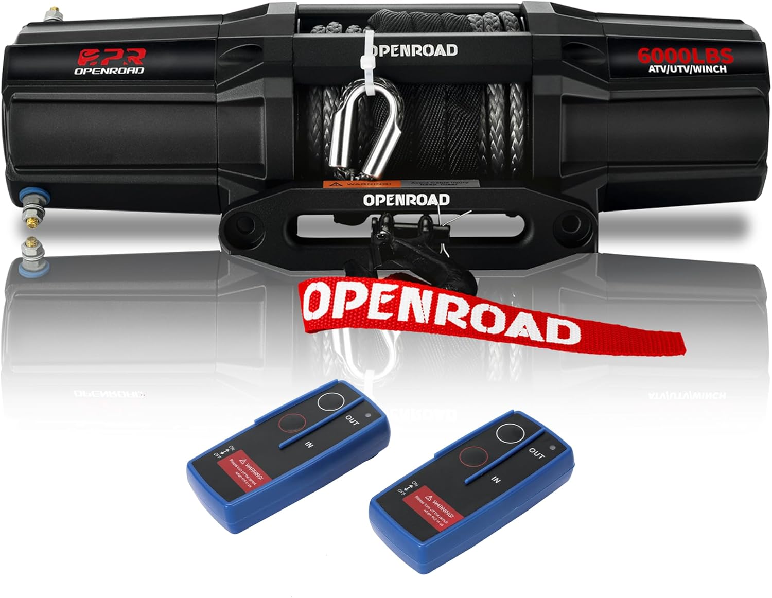 OPENROAD ATV Winch 6000lbs，Advanced Load 12V Electric Winch Kits for ...