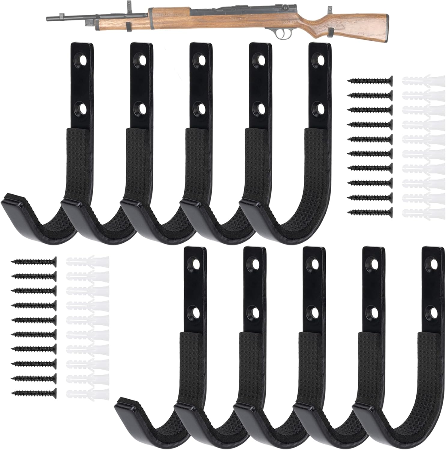 Amazon.com: EVCUHASL Gun Rack Wall Mount, Horizontal Metal Rifles ...
