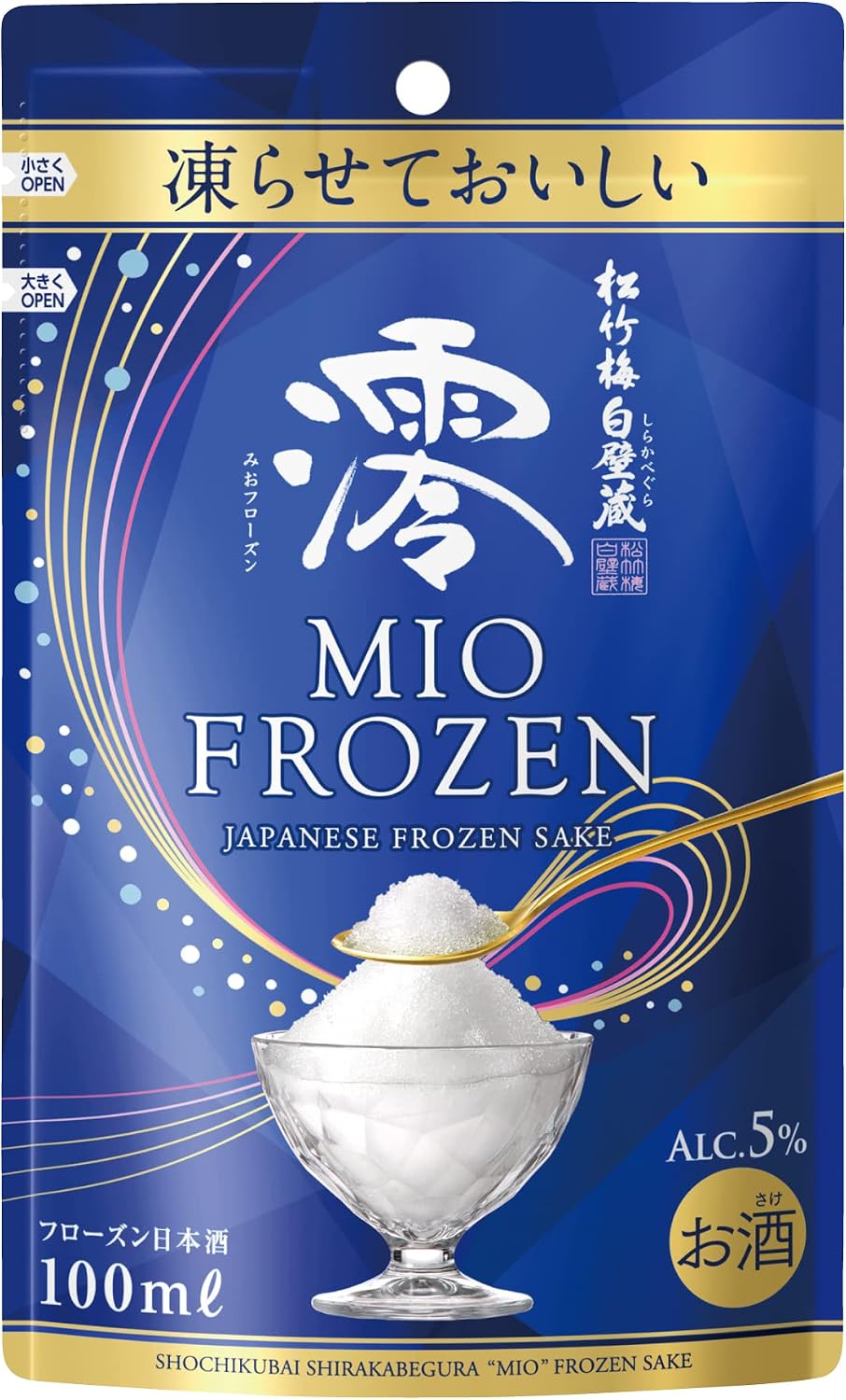 Amazon.co.jp: 松竹梅 白壁蔵 澪 FROZEN パウチ 【新食感のフローズン日本酒 凍らせて美味しい】 [ 日本酒 5度 ...