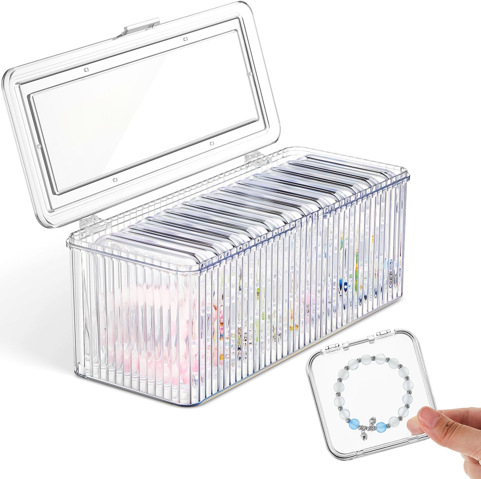 Amazon.com: Acrylic jewelry box, crystal storage box, crystal bracelet ...