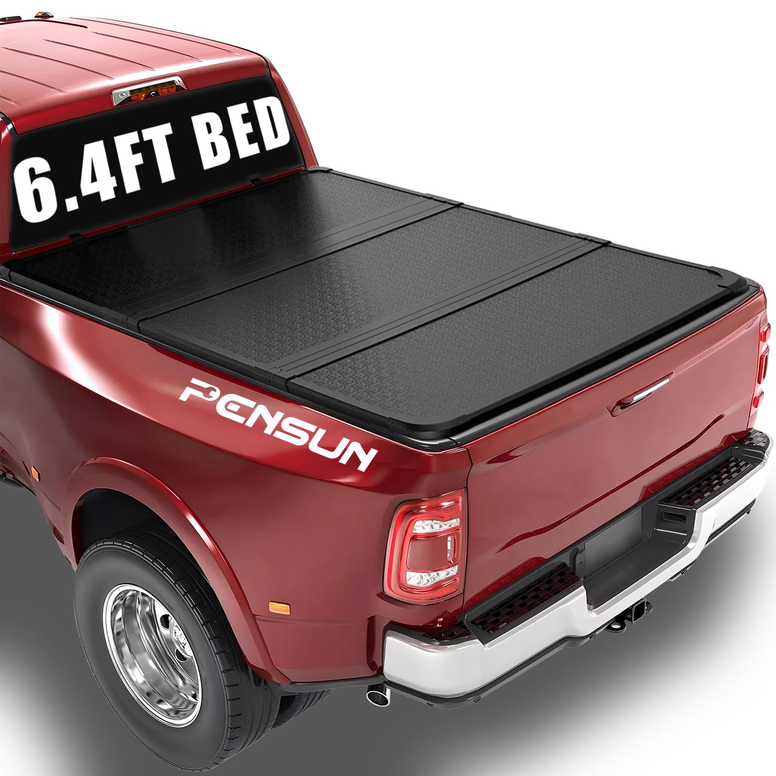 Amazon.com: PENSUN Tri-fold Hard Truck Tonneau Cover Fit for 2002-2025 ...