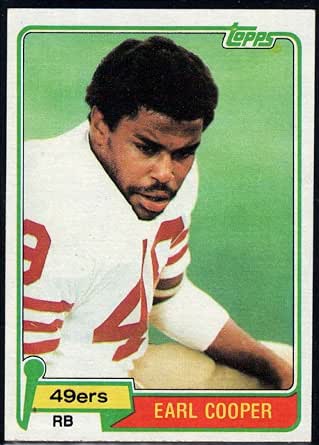 Amazon.com: Football NFL 1981 Topps #75 Earl Cooper RC 49ers ...