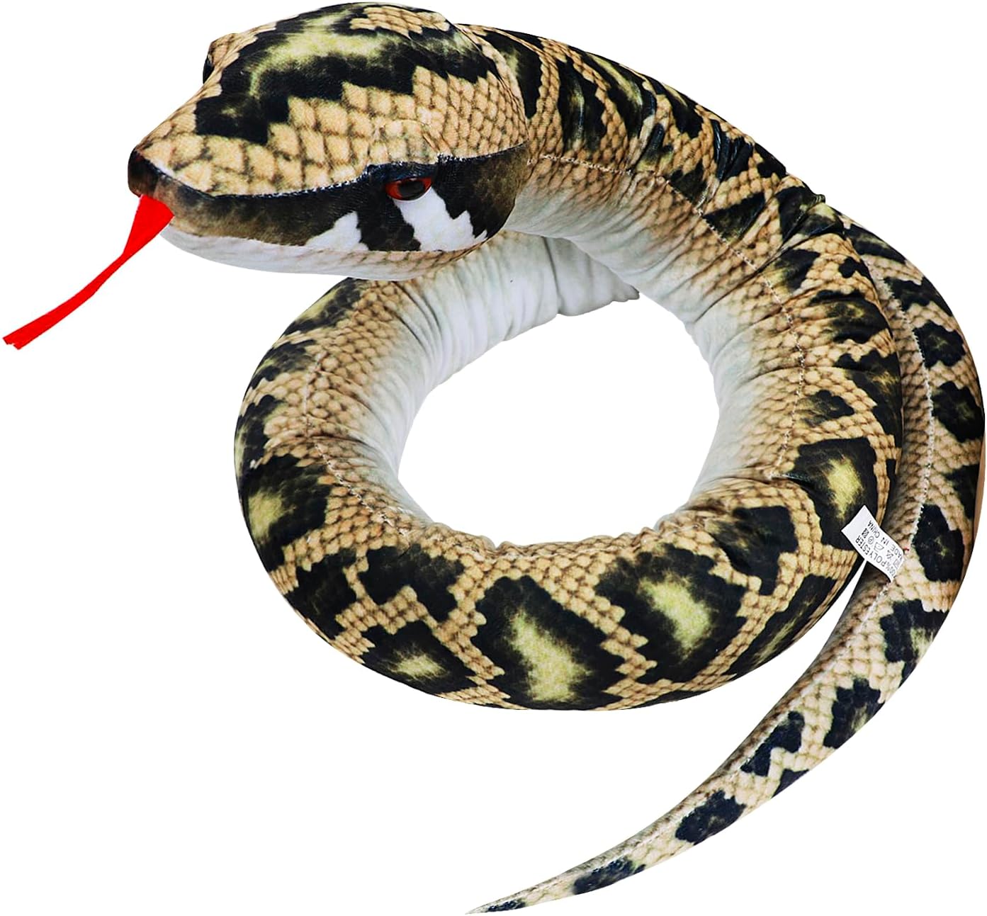 Clobeau Realistic Animal Stuff Snake, 78 Inch Long Stuffed Plush ...