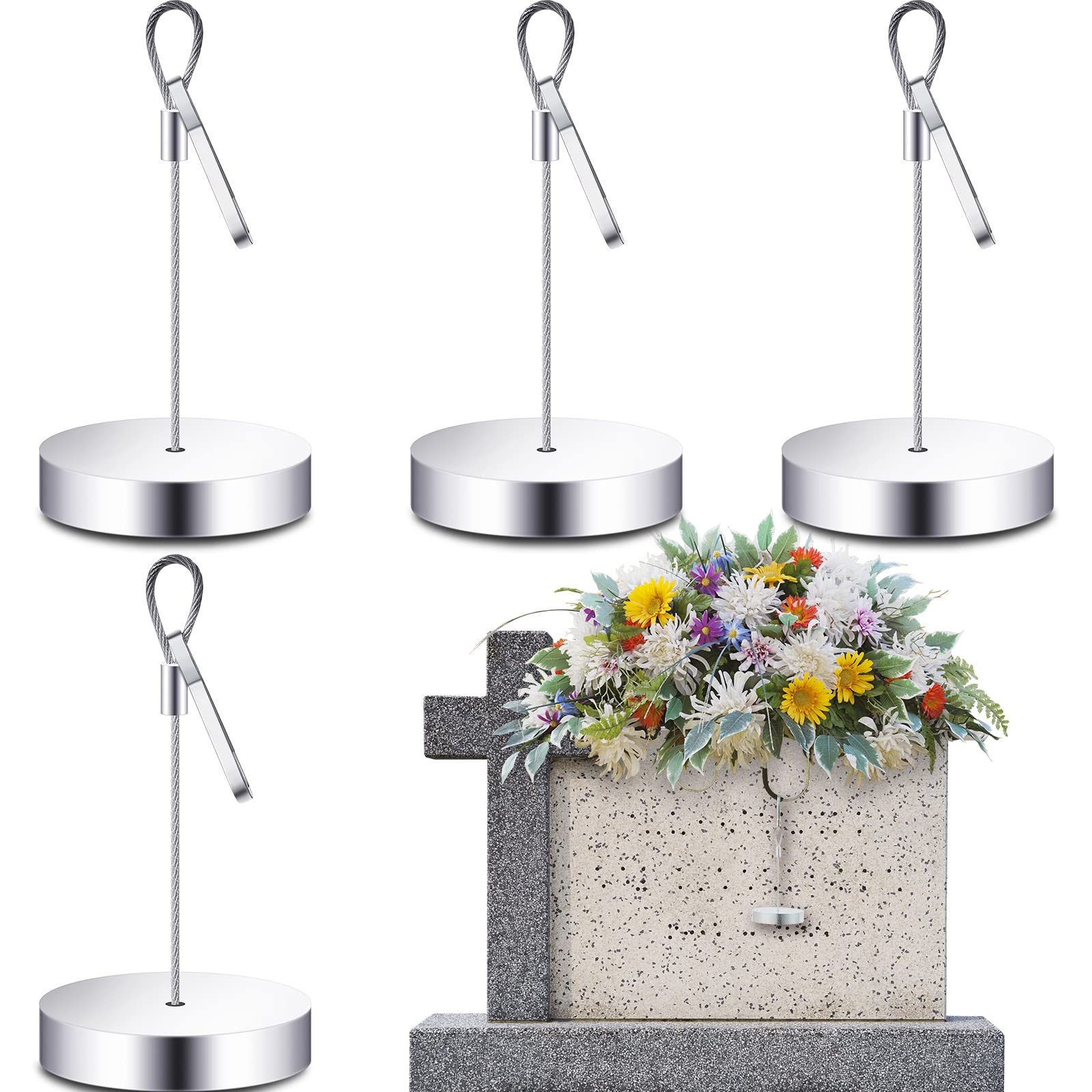 Amazon.com : 4 Pcs Anchor for Headstone Flower Cemetery Flowers ...