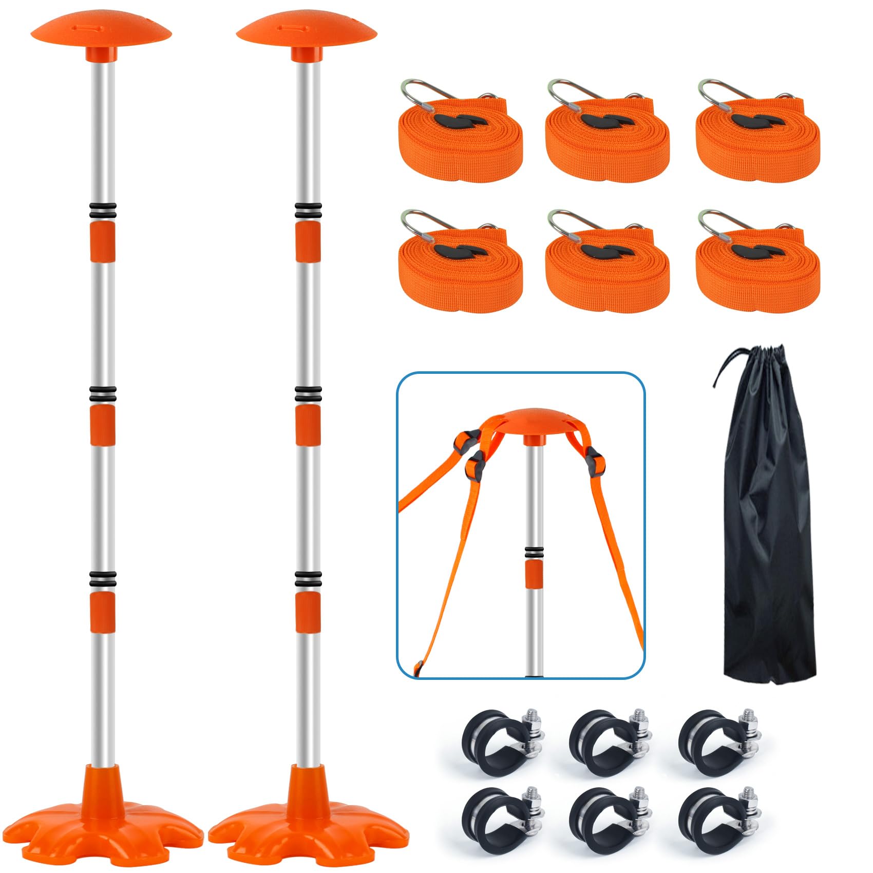 Amazon.com: Boat Cover Support Poles Stand 2 Pack with Anti-Slip Rubber ...