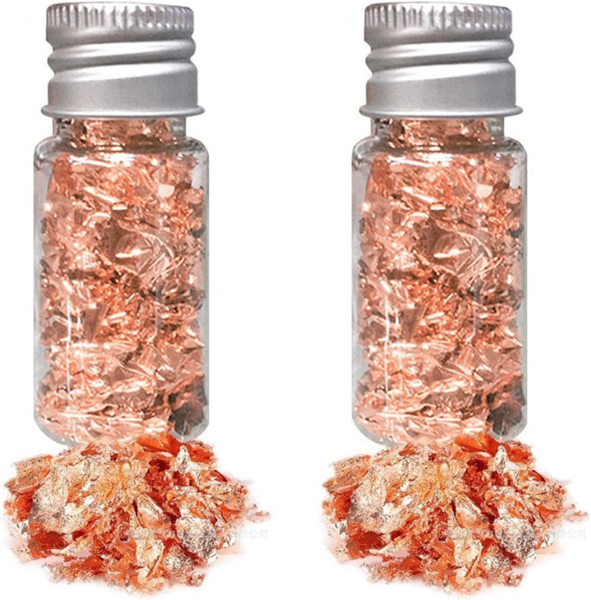 Amazon.com: Zjyufy Edible Gold Leaf 2 Bottle Edible Gold Leaf Flakes ...