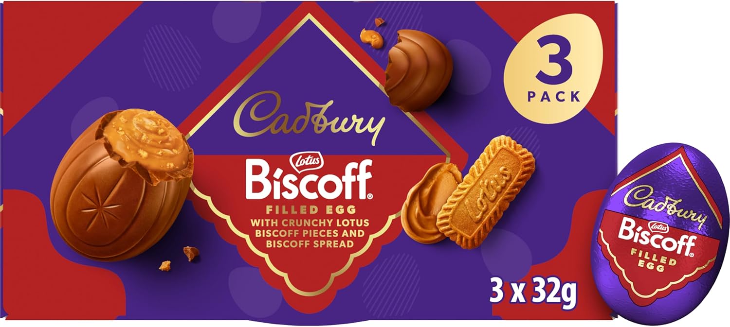 Cadbury Dairy Milk Biscoff Filled Chocolate Egg, Filled With Crunchy ...