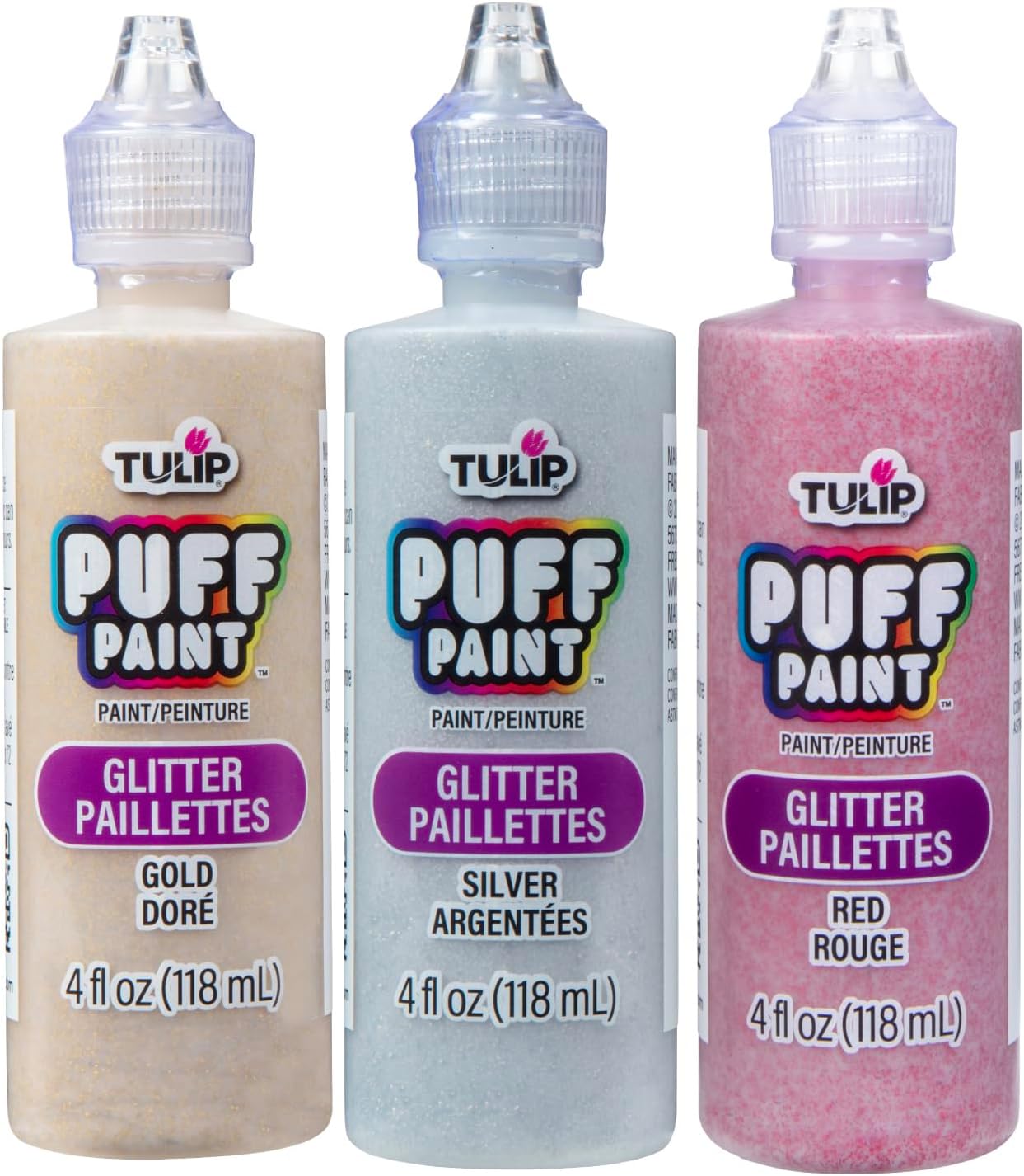 Amazon.com: Tulip Puff Fabric Paint 3D, 4 fl oz, Festive 3 Pack - Gold ...