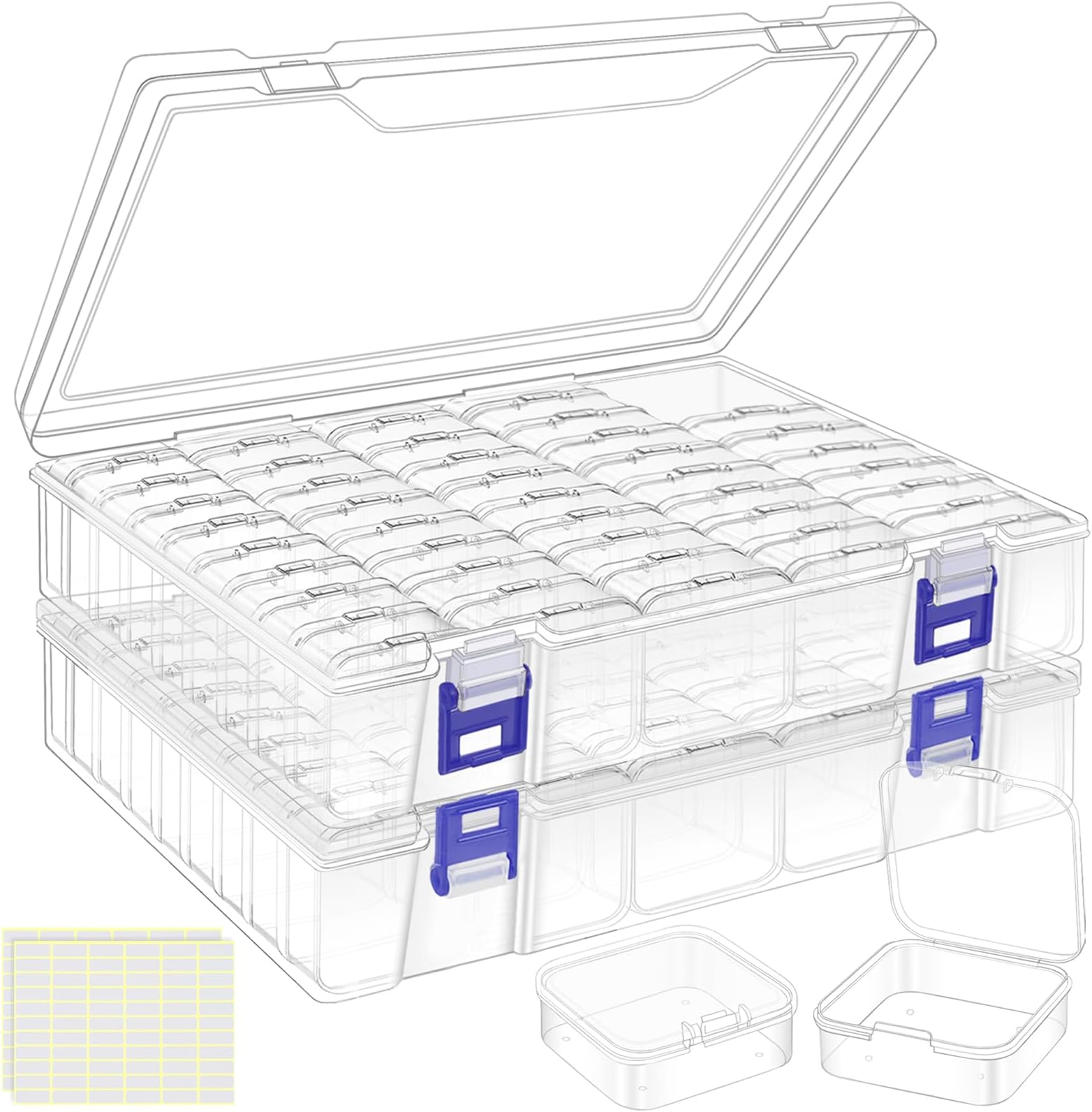 Amazon.com: The Beadsmith Bead Organizer Carrying Case, 55 piece set ...