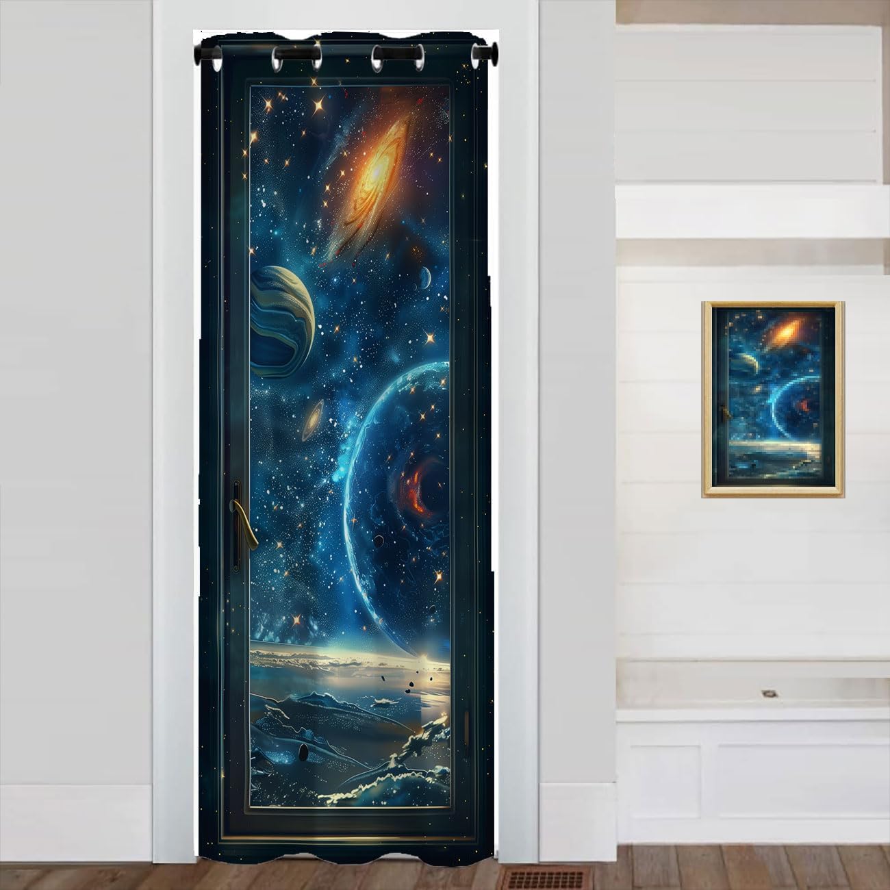 Amazon.com: Chaohuan Universe Galaxy Door Curtain Home Decor, Planets ...