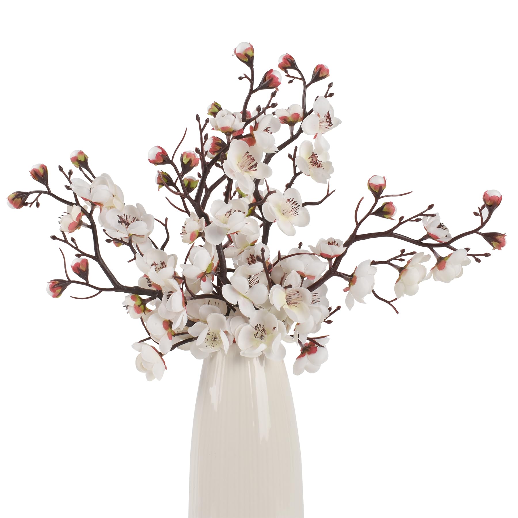 Amazon.com: VYNYJOAN 6PCS Artificial Plum Blossom Flowers 10.6 Inch ...