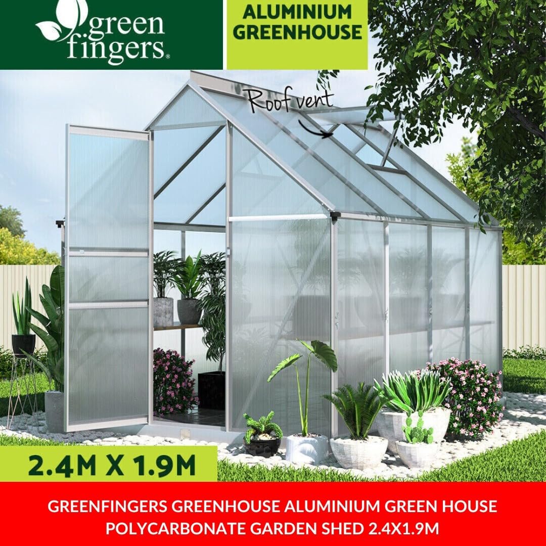 Greenfingers Greenhouse Polycarbonate House Garden Shed Walk-in ...