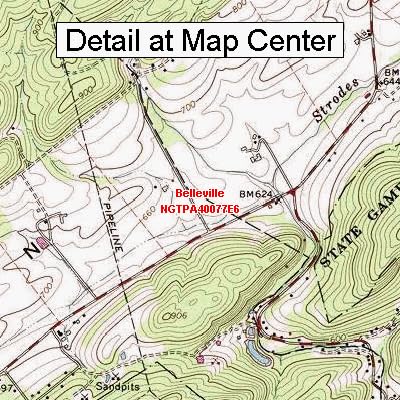 Amazon.com : USGS Topographic Quadrangle Map - Belleville, Pennsylvania ...