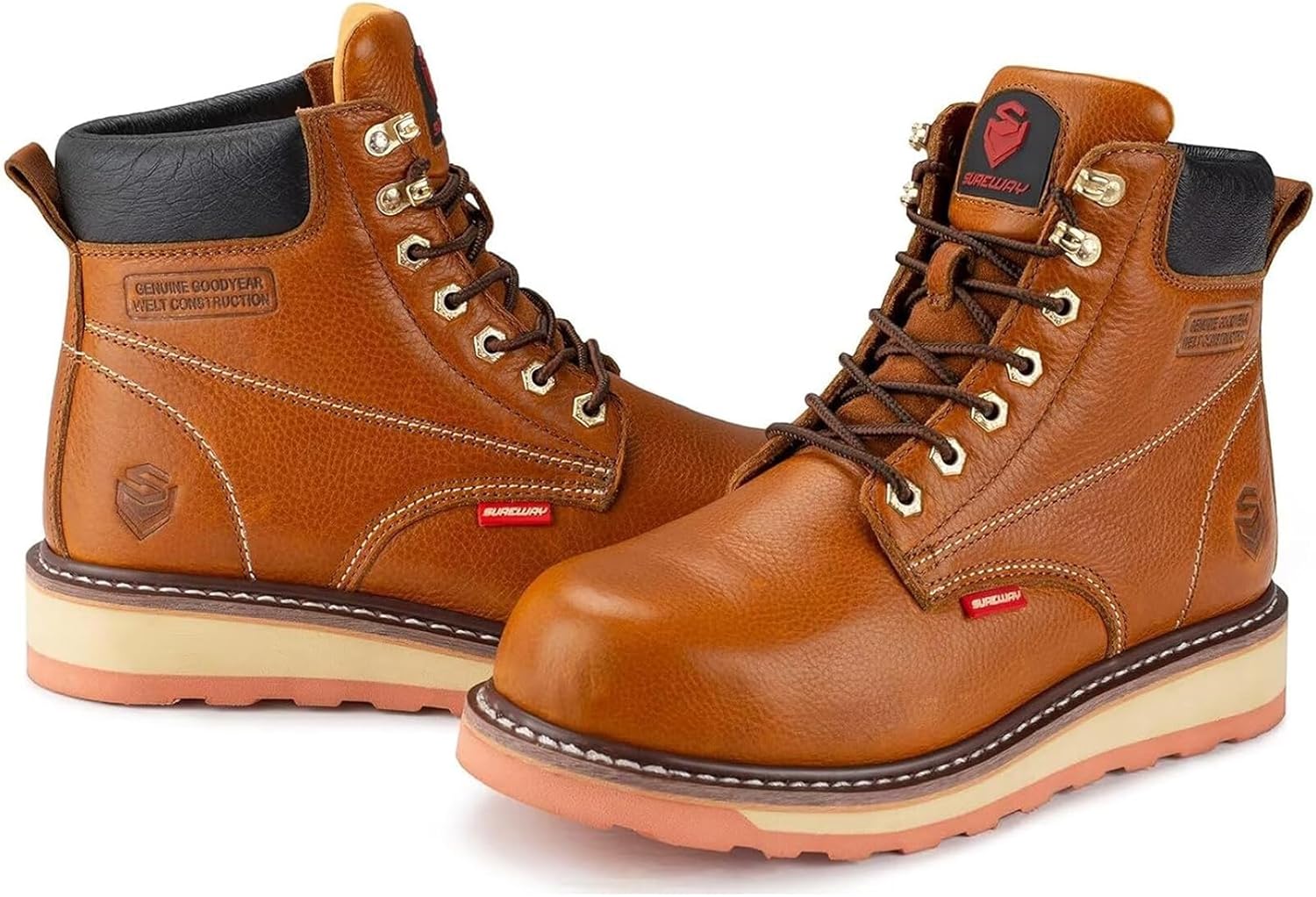 SUREWAY 6 in Mens Heavy Duty Work Boots for Men,Goodyear Welt ...
