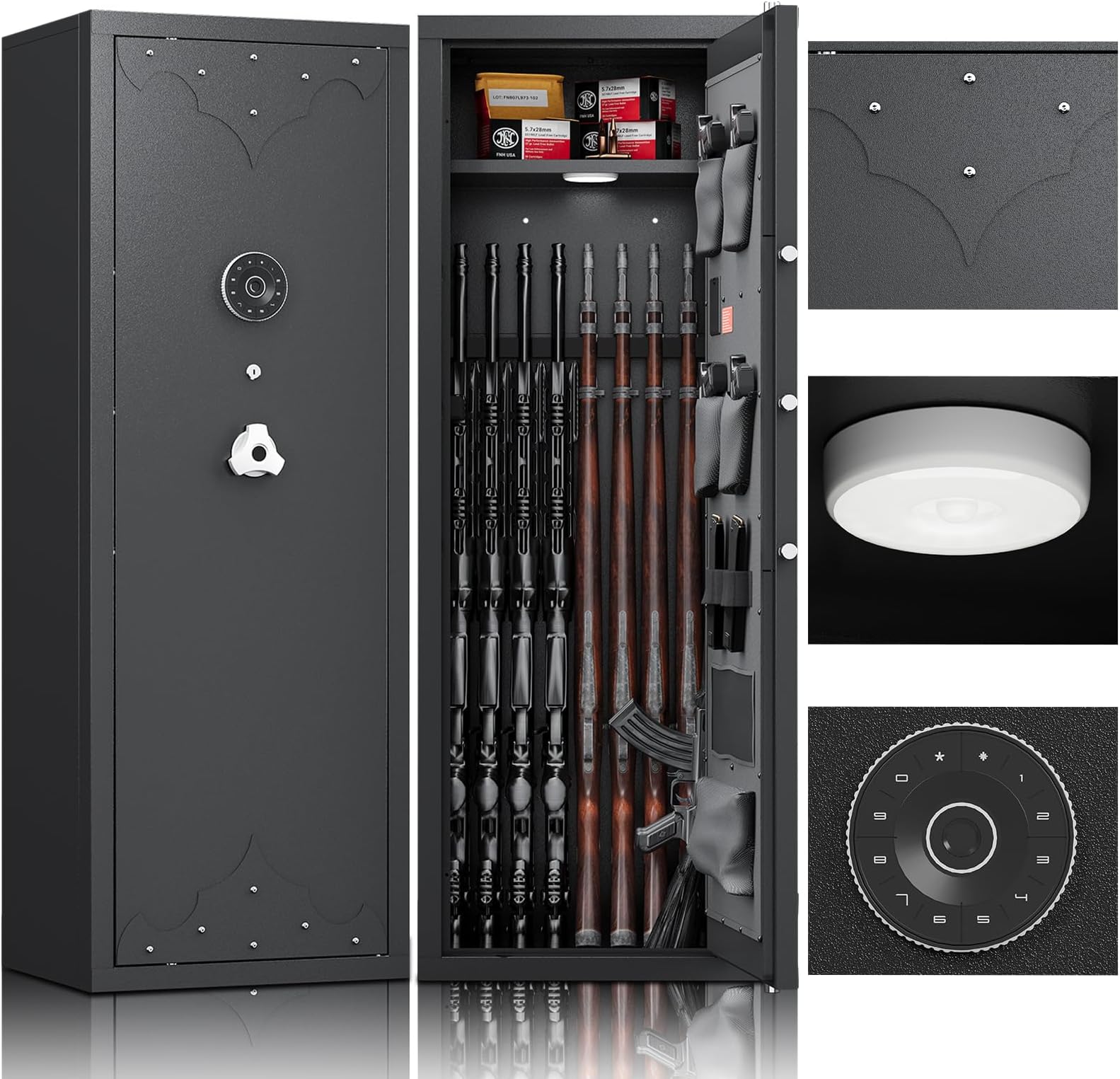 Amazon.com: 8 Gun Safe Rifle,Gun Safe for Rifles and Pistols,Large ...