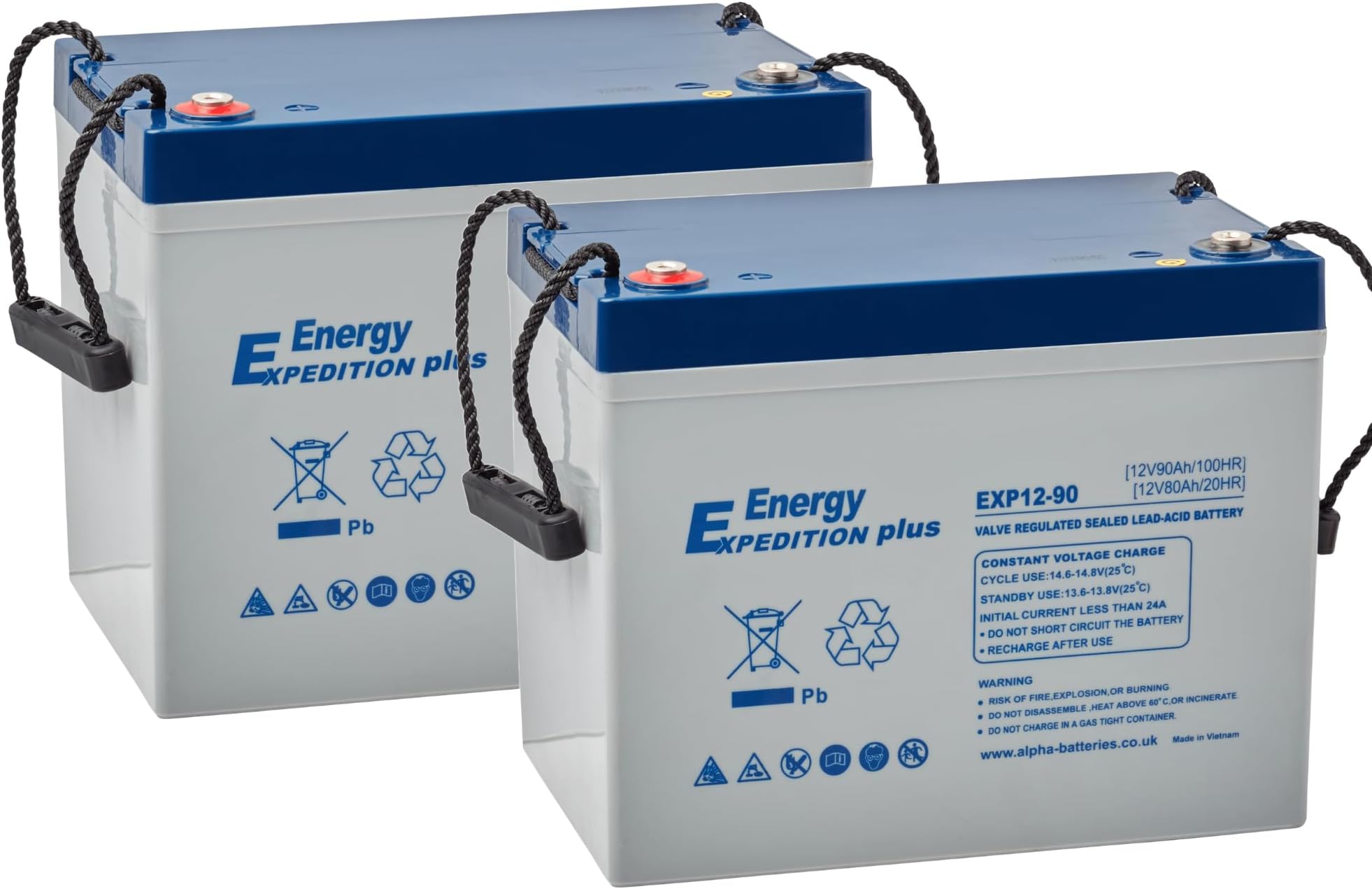 Xplorer Expedition PAIR OF 2 X 12V 80AH AGM MOBILITY SCOOTER BATTERIES ...