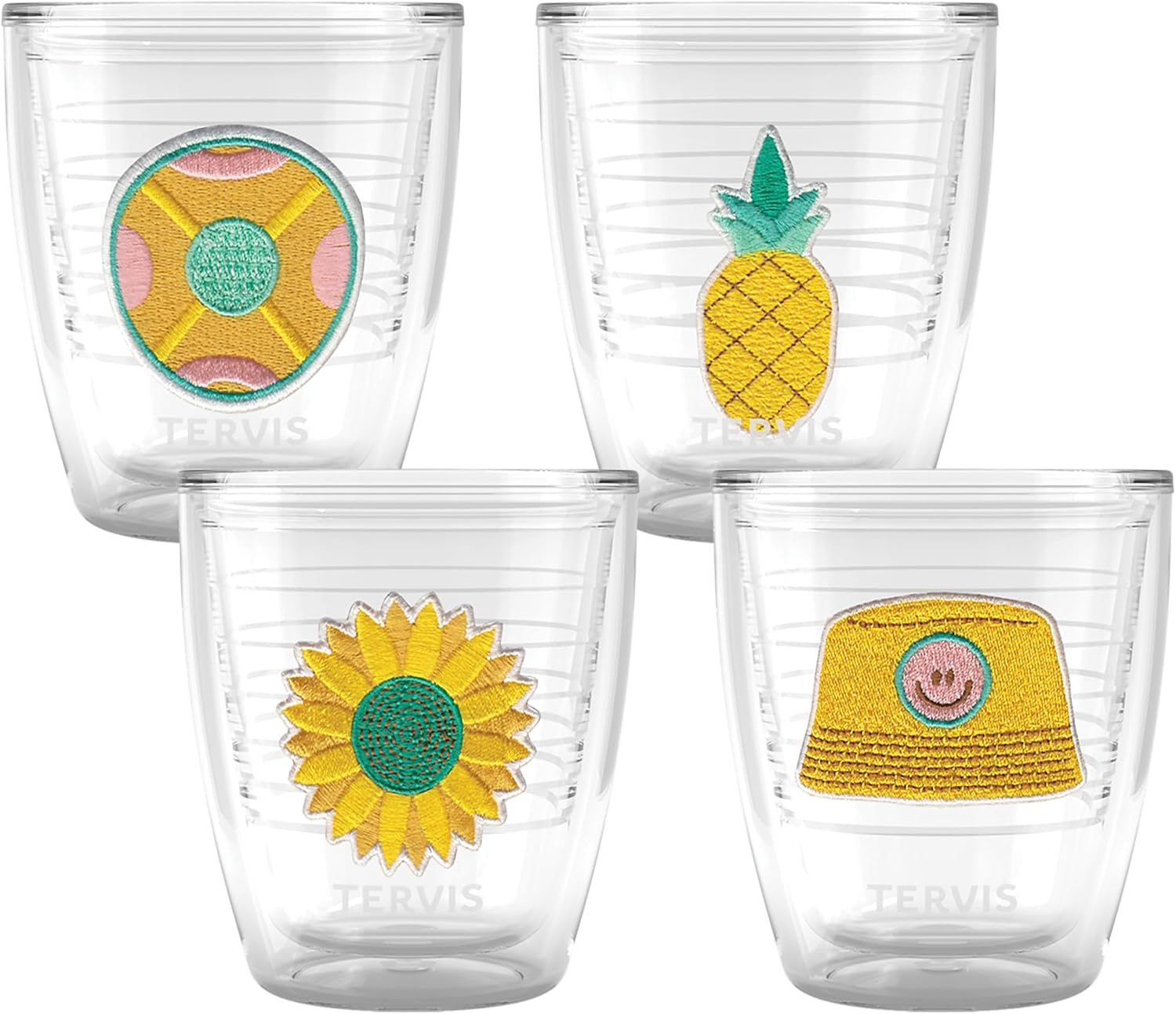 Amazon.com | Tervis Summer Shine Collection Insulated Tumbler, 12oz-4pk ...