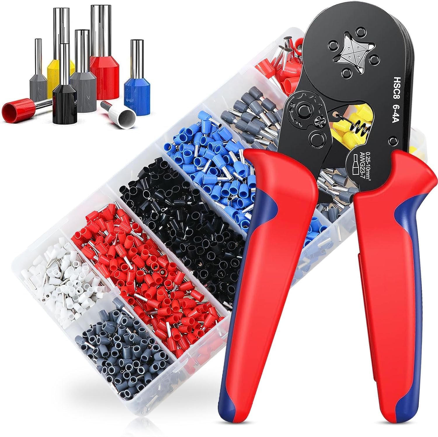 Kit de Terminales para Cables con Pinza Alicate Crimpadora de ...