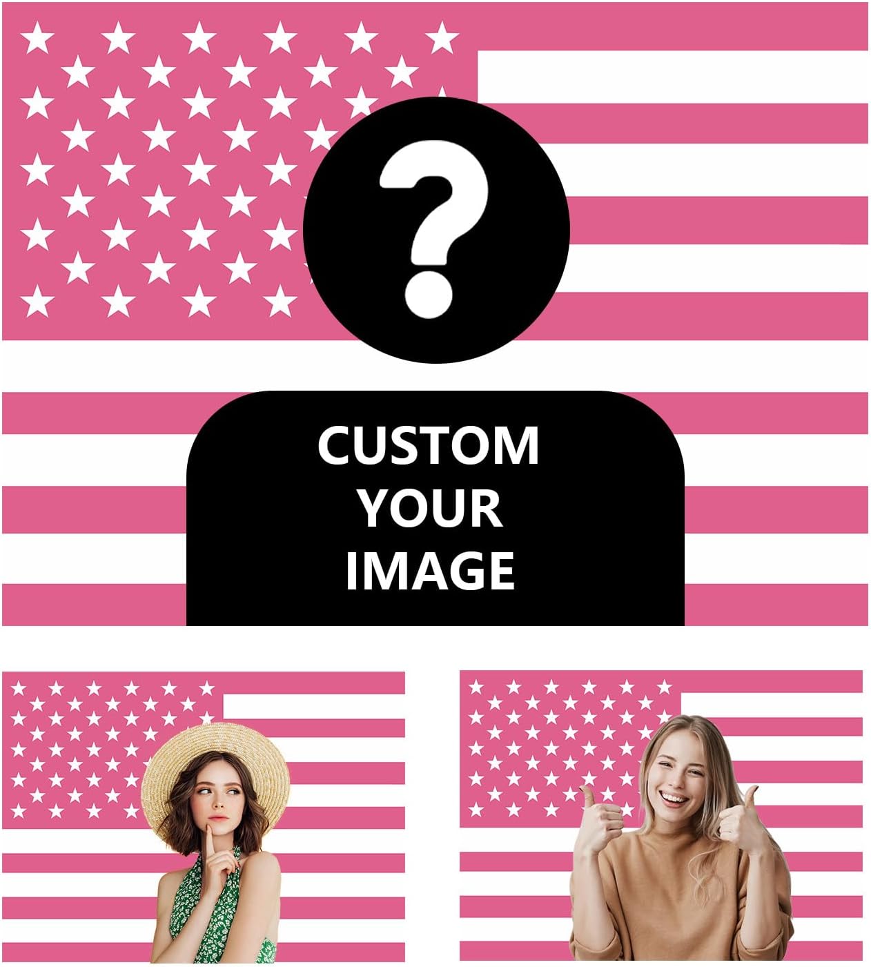 Amazon.com : Custom Flag, Customizable flag, Customized Flags with Logo ...