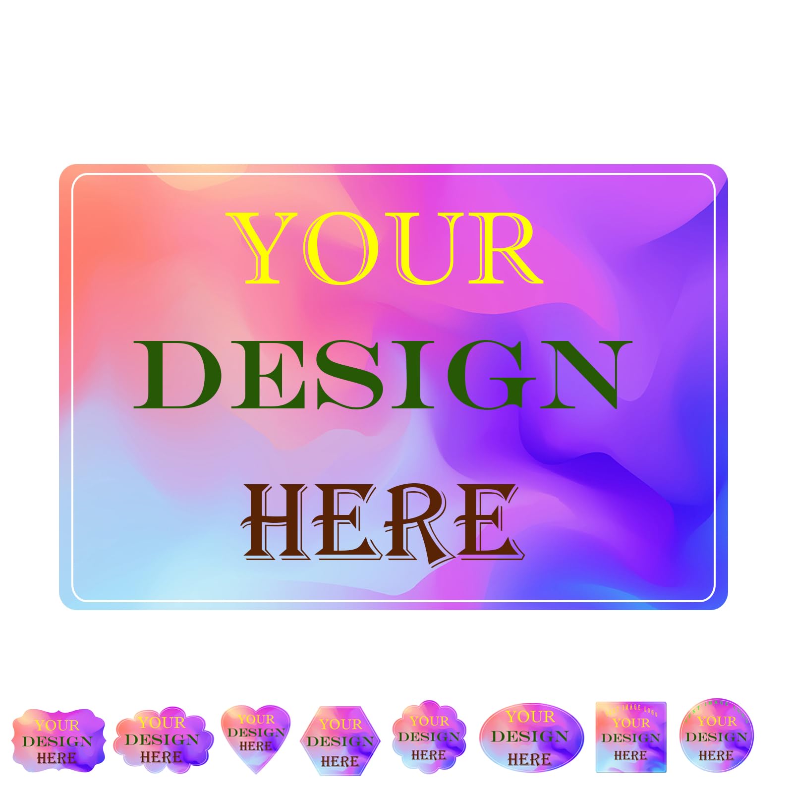 Amazon.com : Custom Stickers Personalized Labels, JOVELLO Rectangle ...