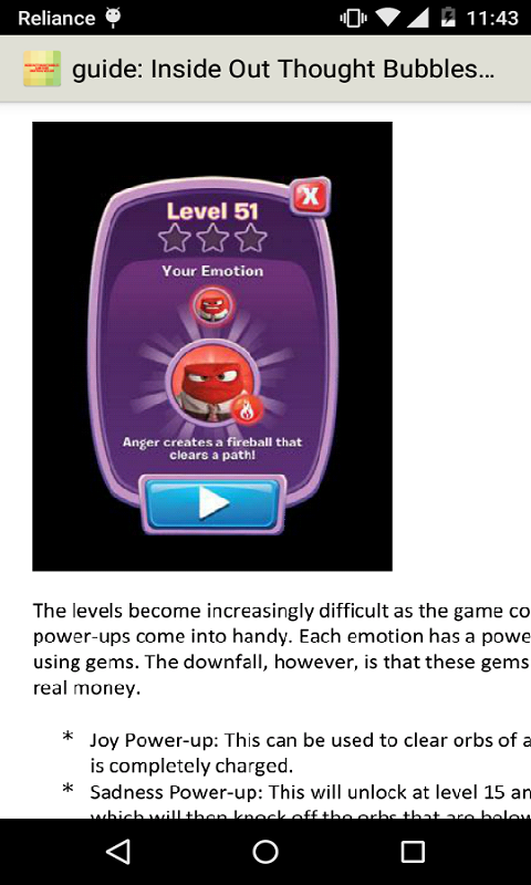 tips INSIDE OUT THOUGHT BUBBLES GAME:Amazon.ca:Appstore for Android