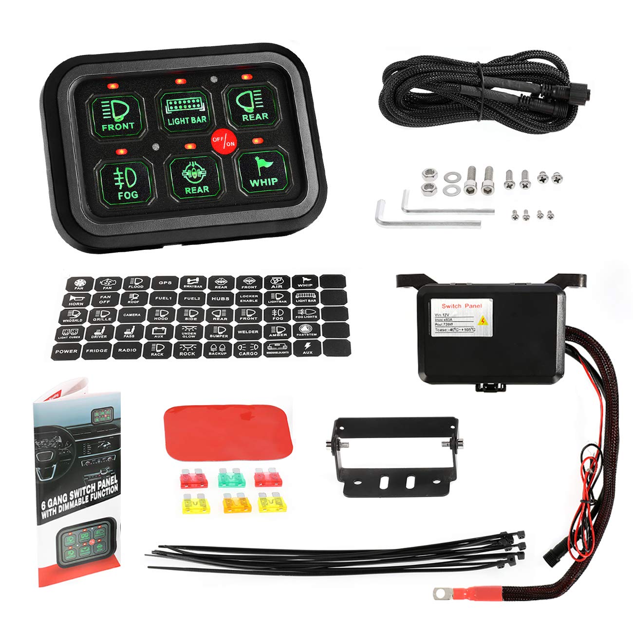 Buy Partol 6 Gang Switch Panel Electronic Relay System Circuit Control ...