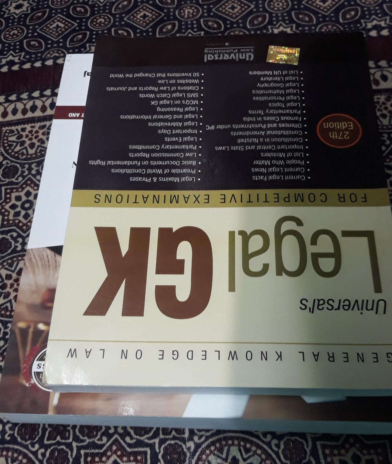 Buy Legal GK (General Knowledge on Law) for Competitive Examinations ...