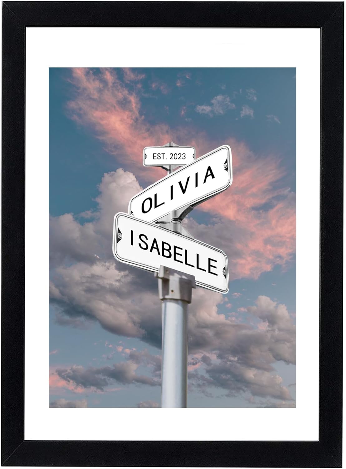 Amazon.com: Personalized Canvas Vintage Street Sign for Couples, Custom ...