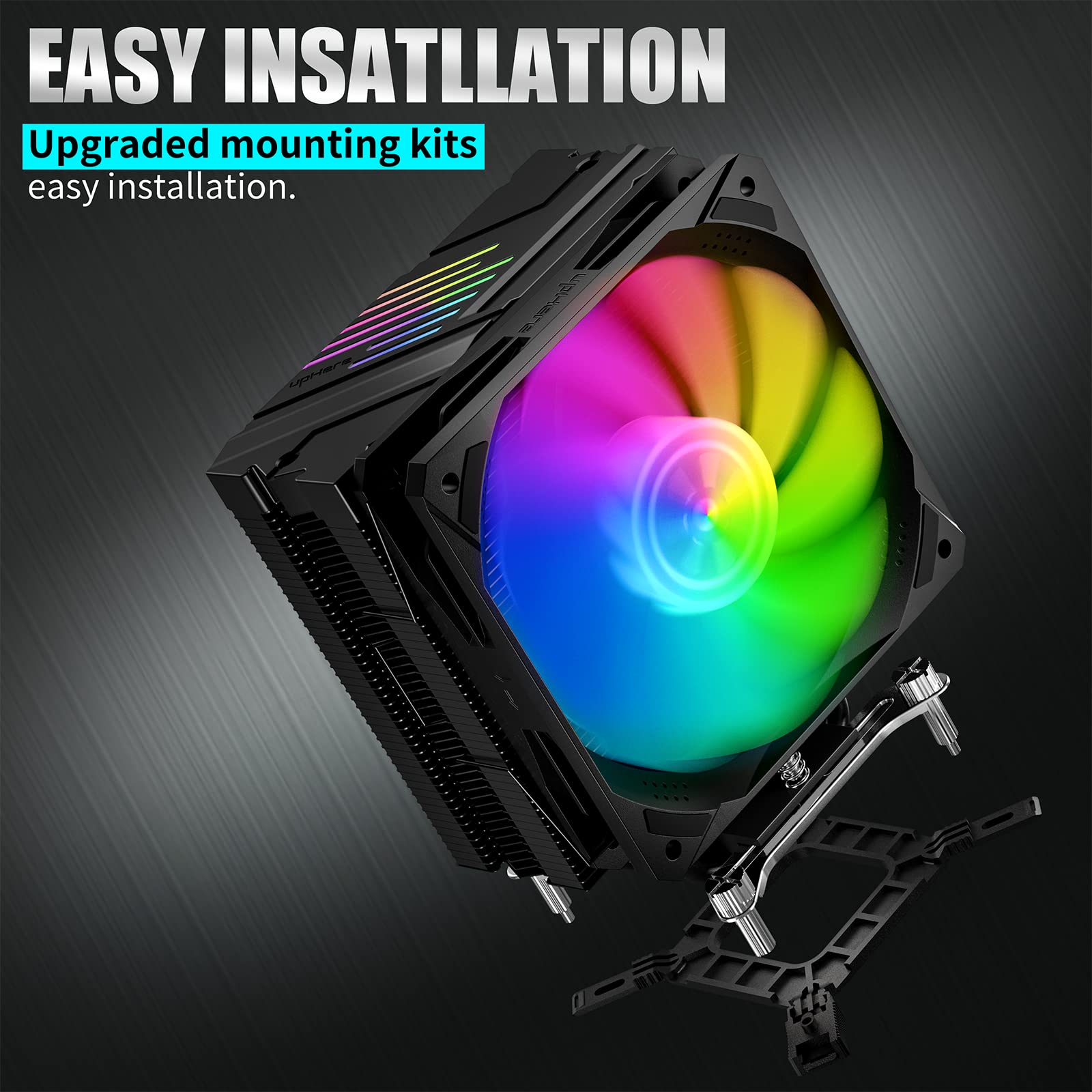 Snapklik.com : upHere S5C CPU Air Cooler LGA 1700 Ready 5 Heat Pipes ...