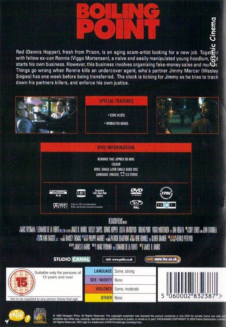 Boiling Point [DVD]: Amazon.co.uk: Wesley Snipes, Dennis Hopper, Lolita ...