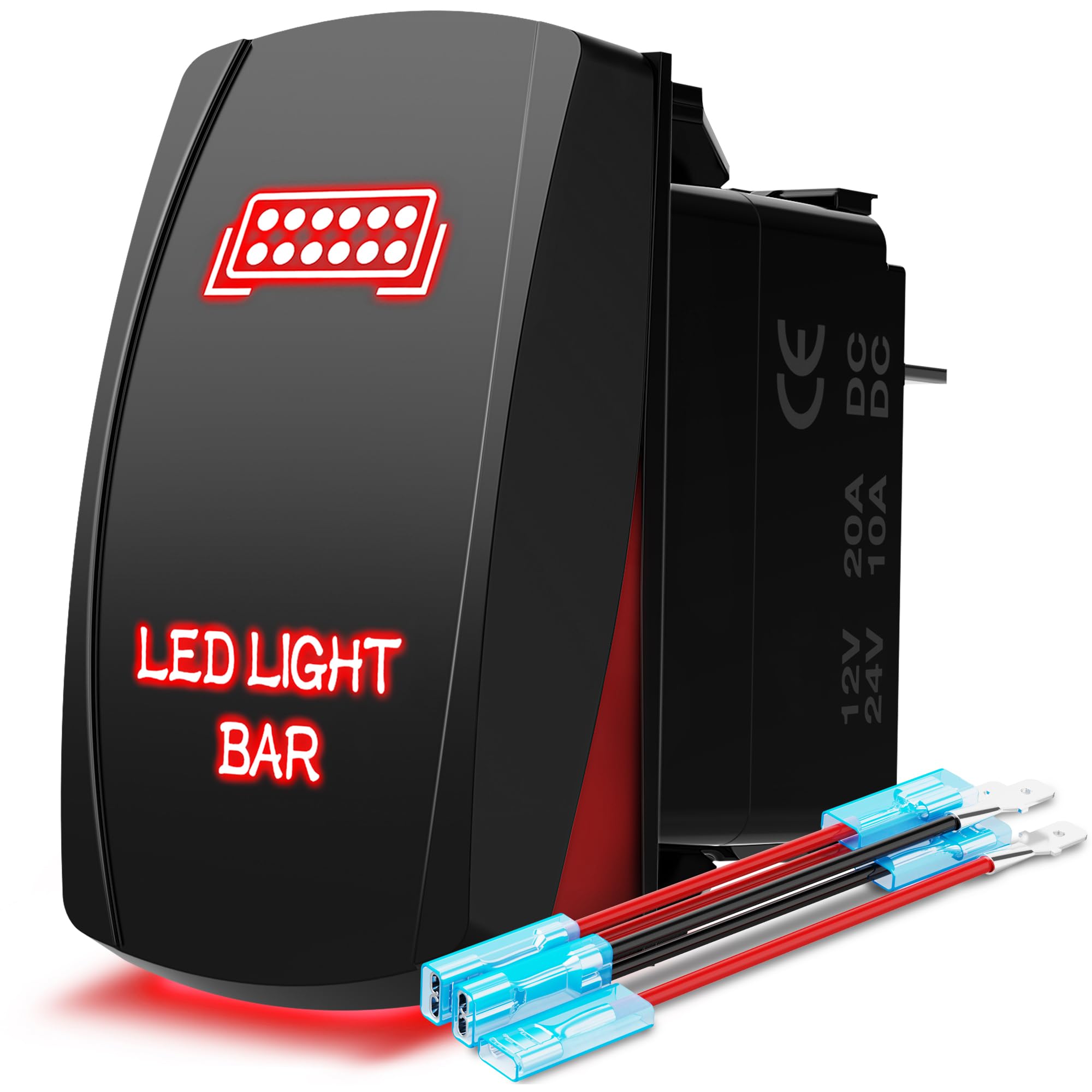 Snapklik.com : MicTuning LS08103 5 Pin LED Light Bar Rocker Switch