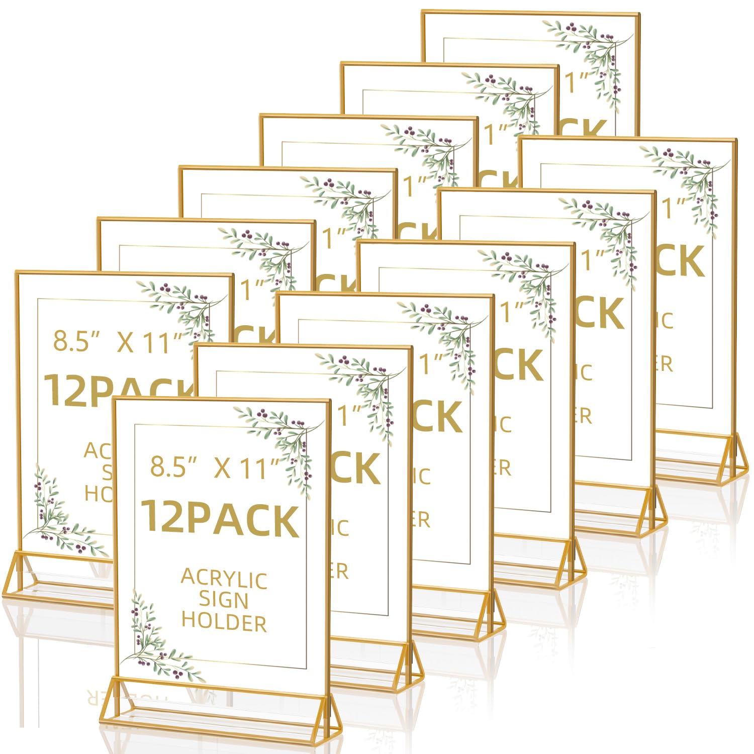 Amazon.com: PPH-Sisy Acrylic Sign Holder 8.5X11 Double Sided Table ...