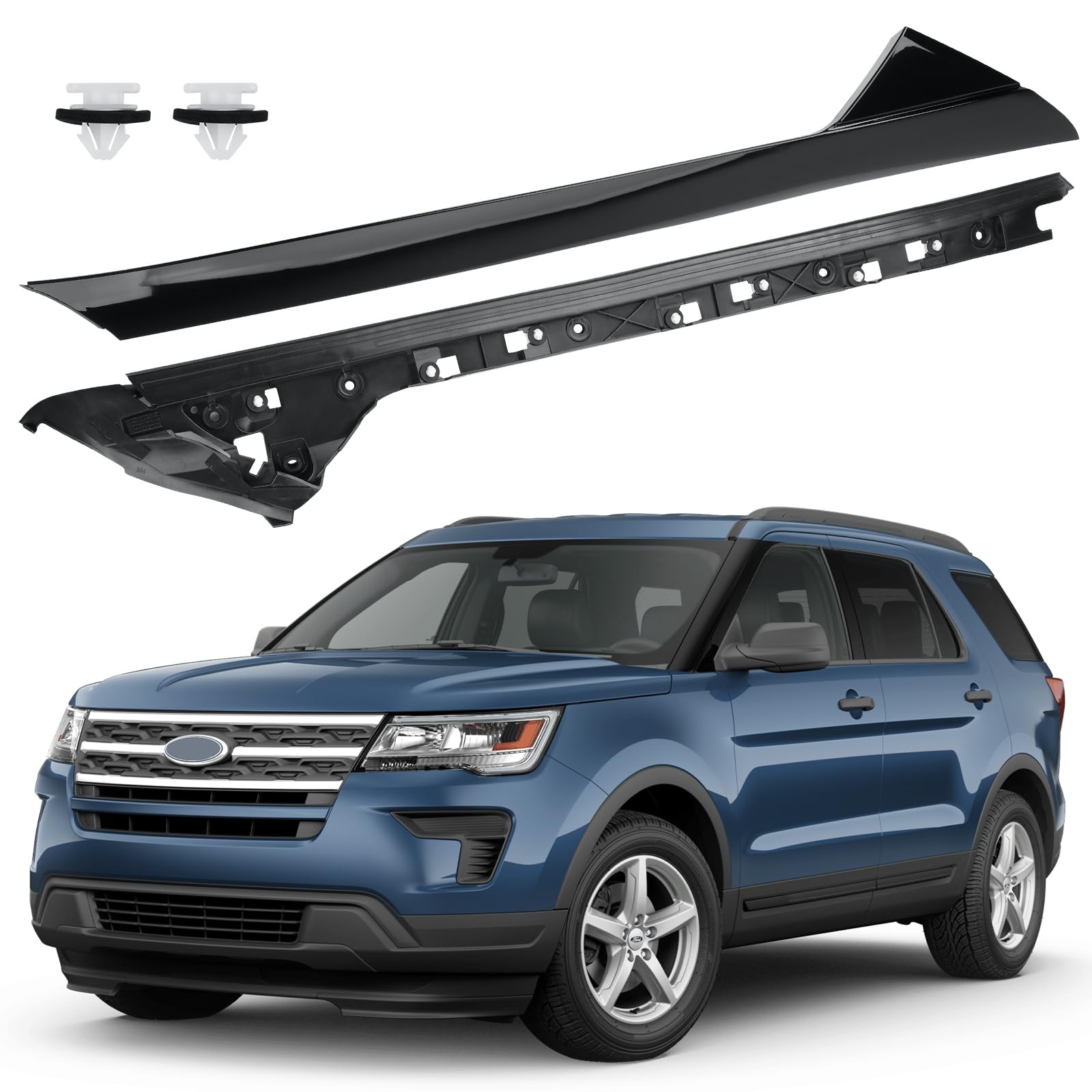 Amazon.com: Windshield A-Pillar Molding Trim Kit Compatible with Ford ...