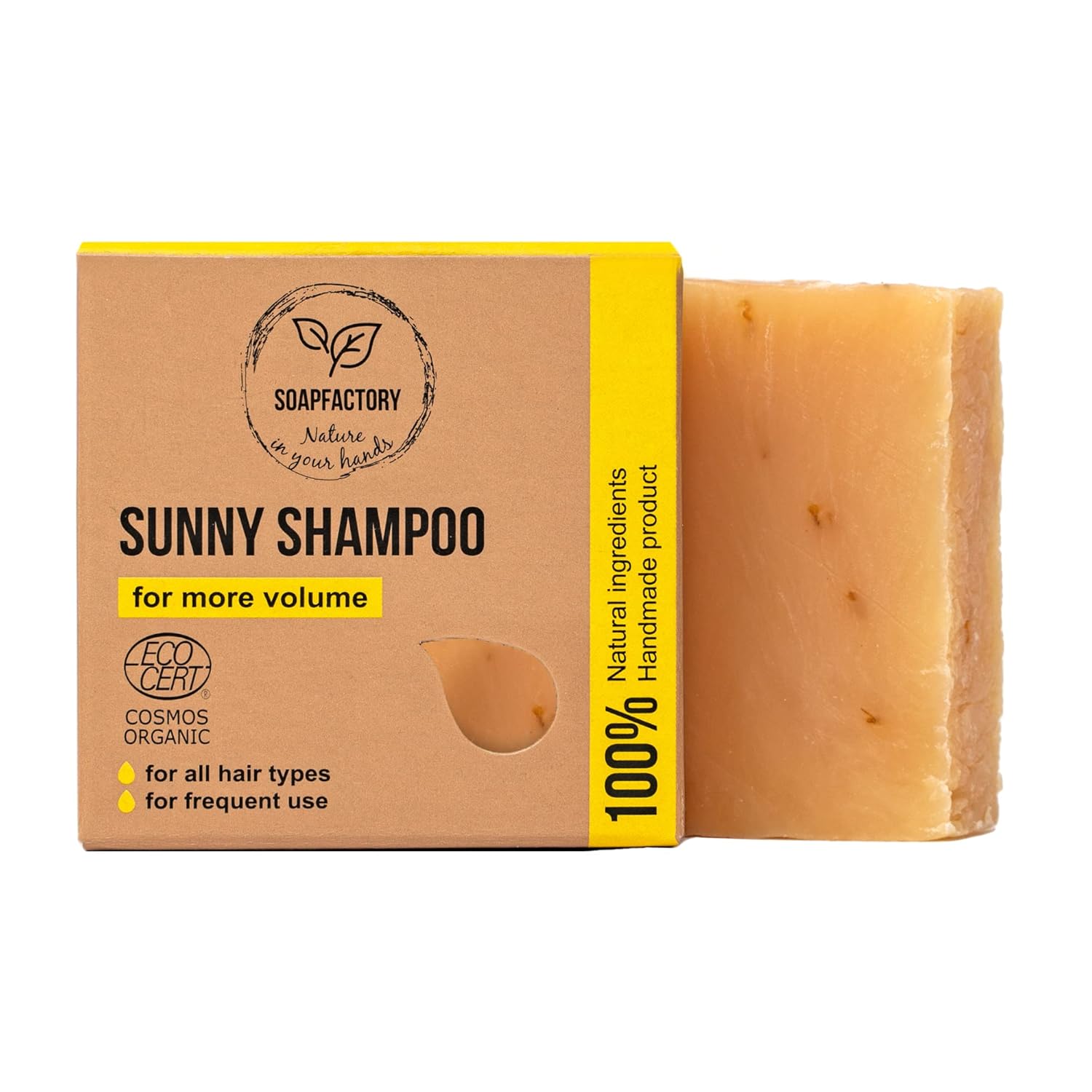 Amazon.com : SoapFactory Organic Solid Shampoo Bar with Lemongrass ...
