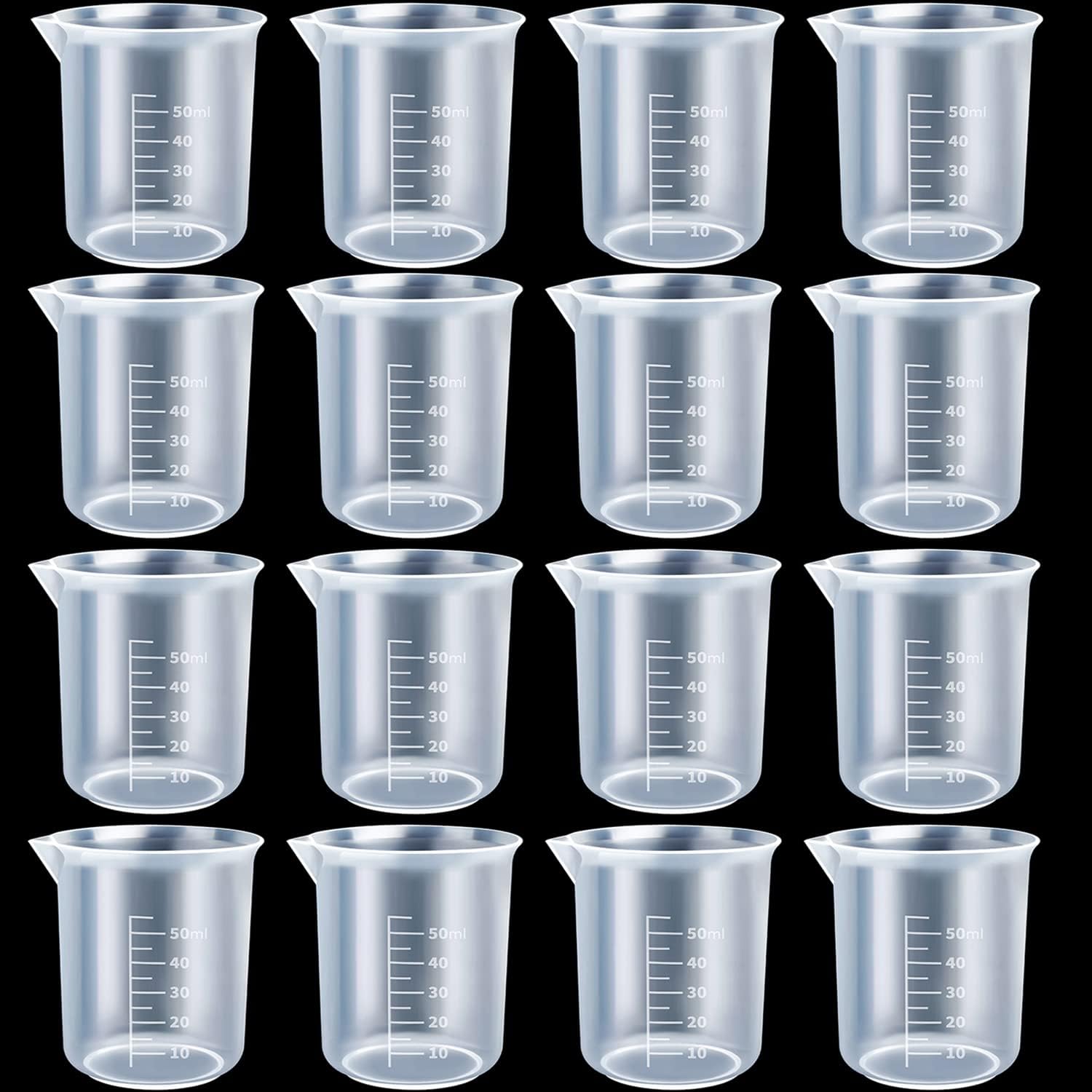 Amazon.com: 12 Pcs Epoxy Mixing Cups, 1.7oz/50ml Plastic Beaker Cups ...