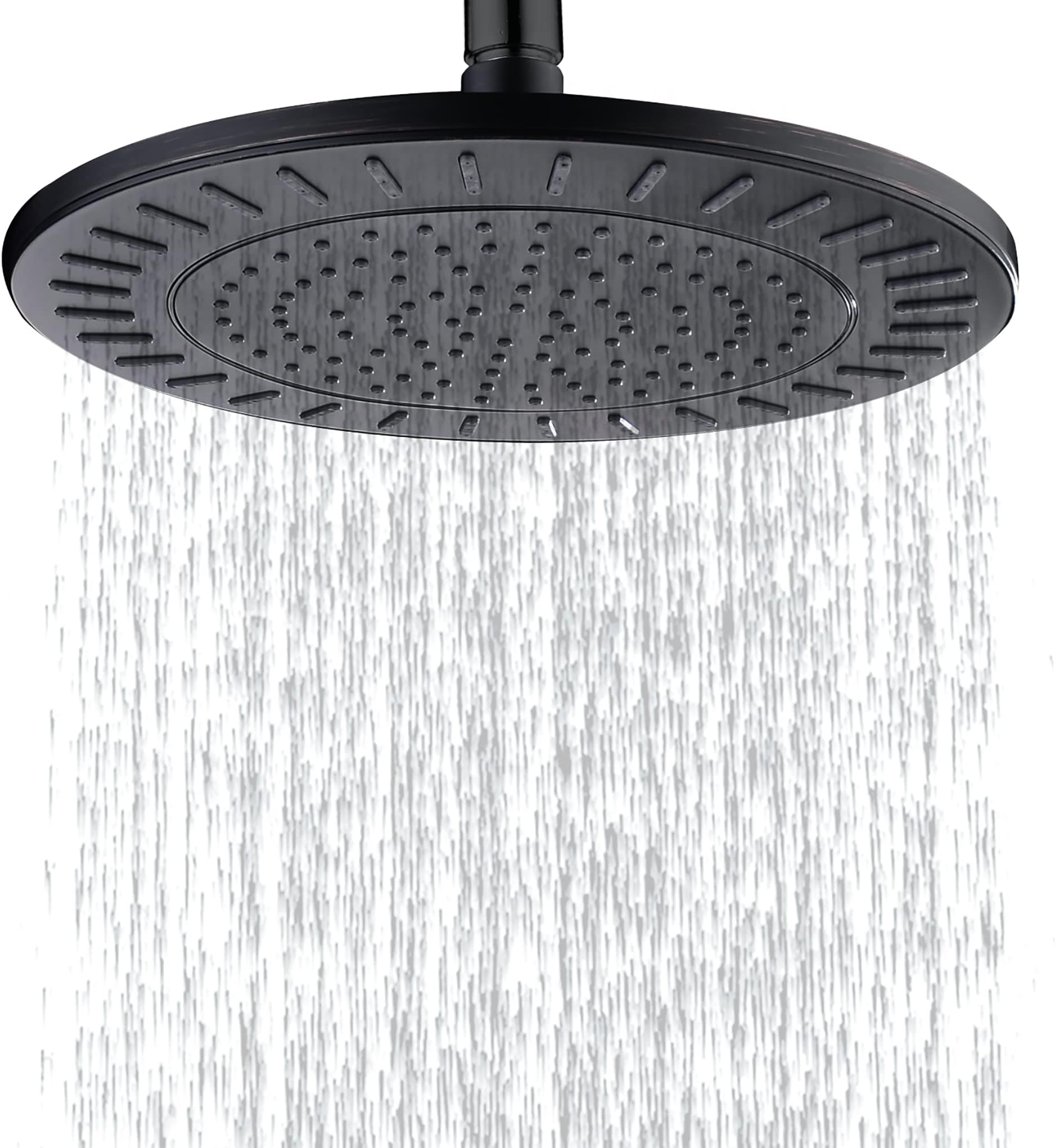 BRIGHT SHOWERS 9 Inch High Pressure Waterfall Showerhead with 16 Inch ...