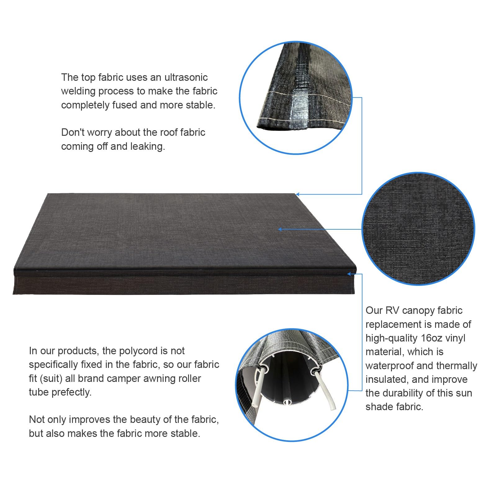 Snapklik.com : AWNLUX-RV Awning Fabric Replacement - Heavy Duty ...