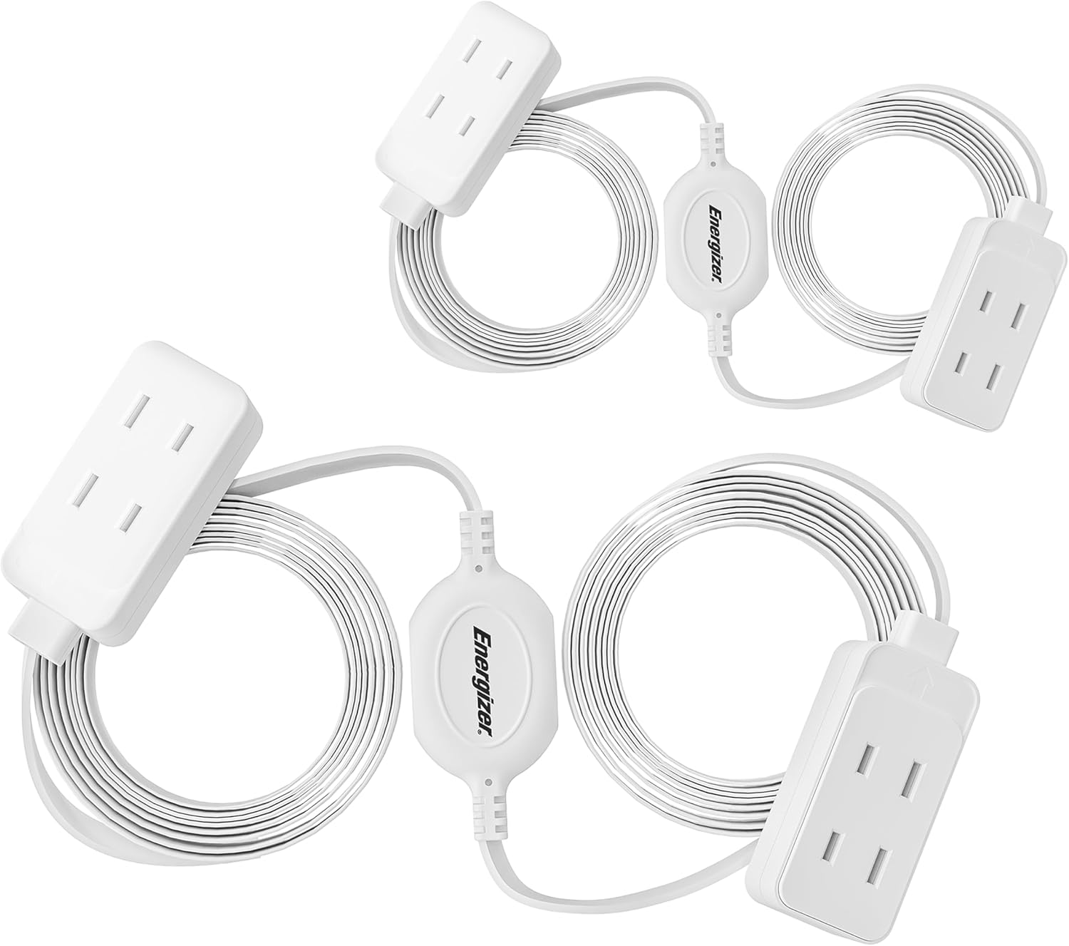 Amazon.com: Energizer 2 Packs of 6 Device 12 Foot Twin (6) AC Power ...