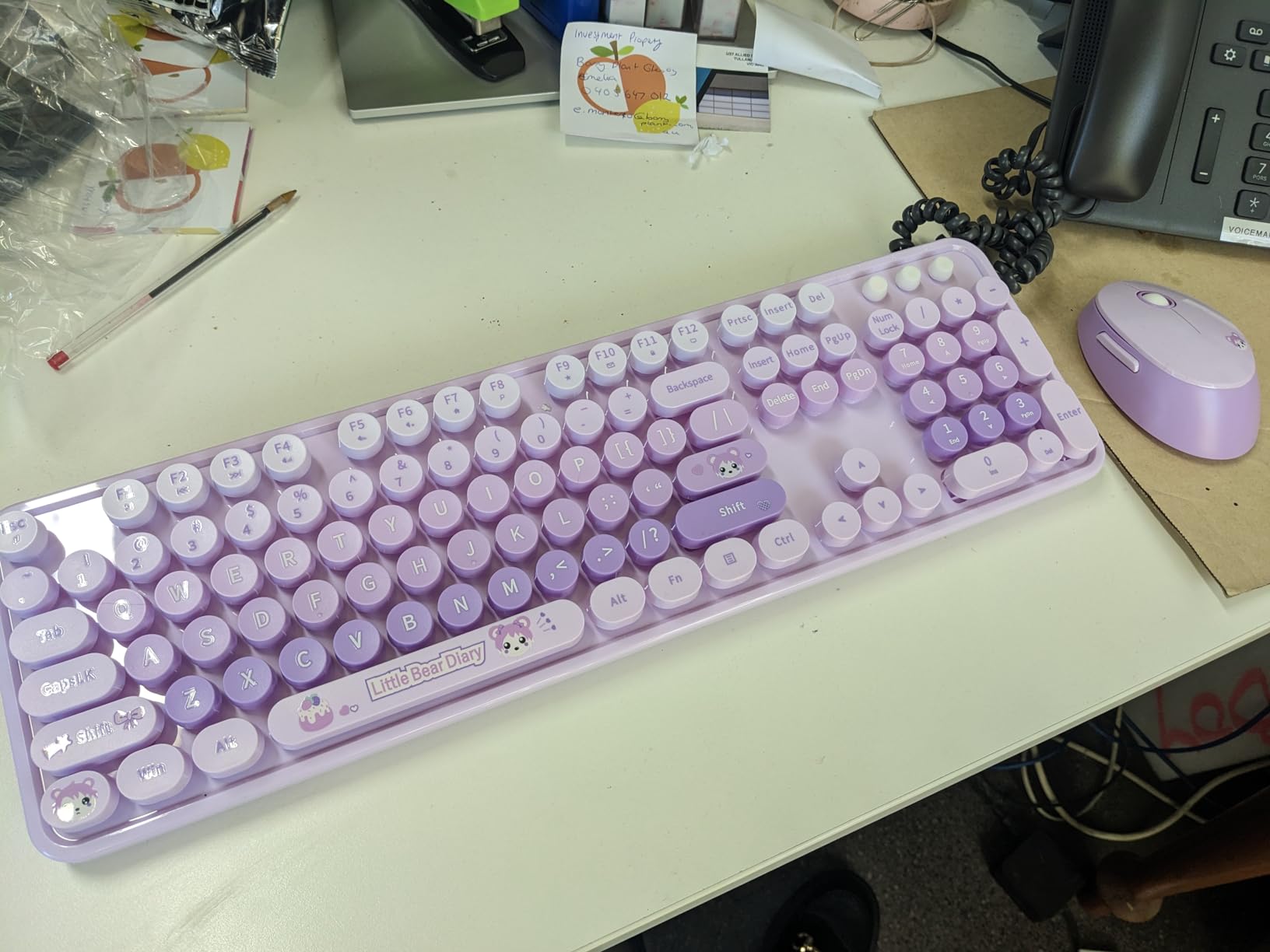 Annber Wireless Keyboard and Mouse Combo, 104 Keys Wireless Connection ...