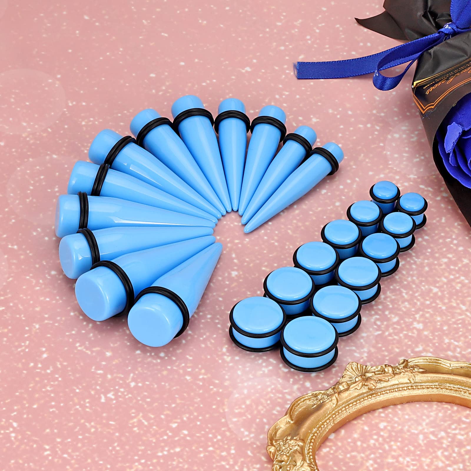 Snapklik.com : 24PC Big Gauges Kit Ear Stretching 00G-20mm Acrylic ...