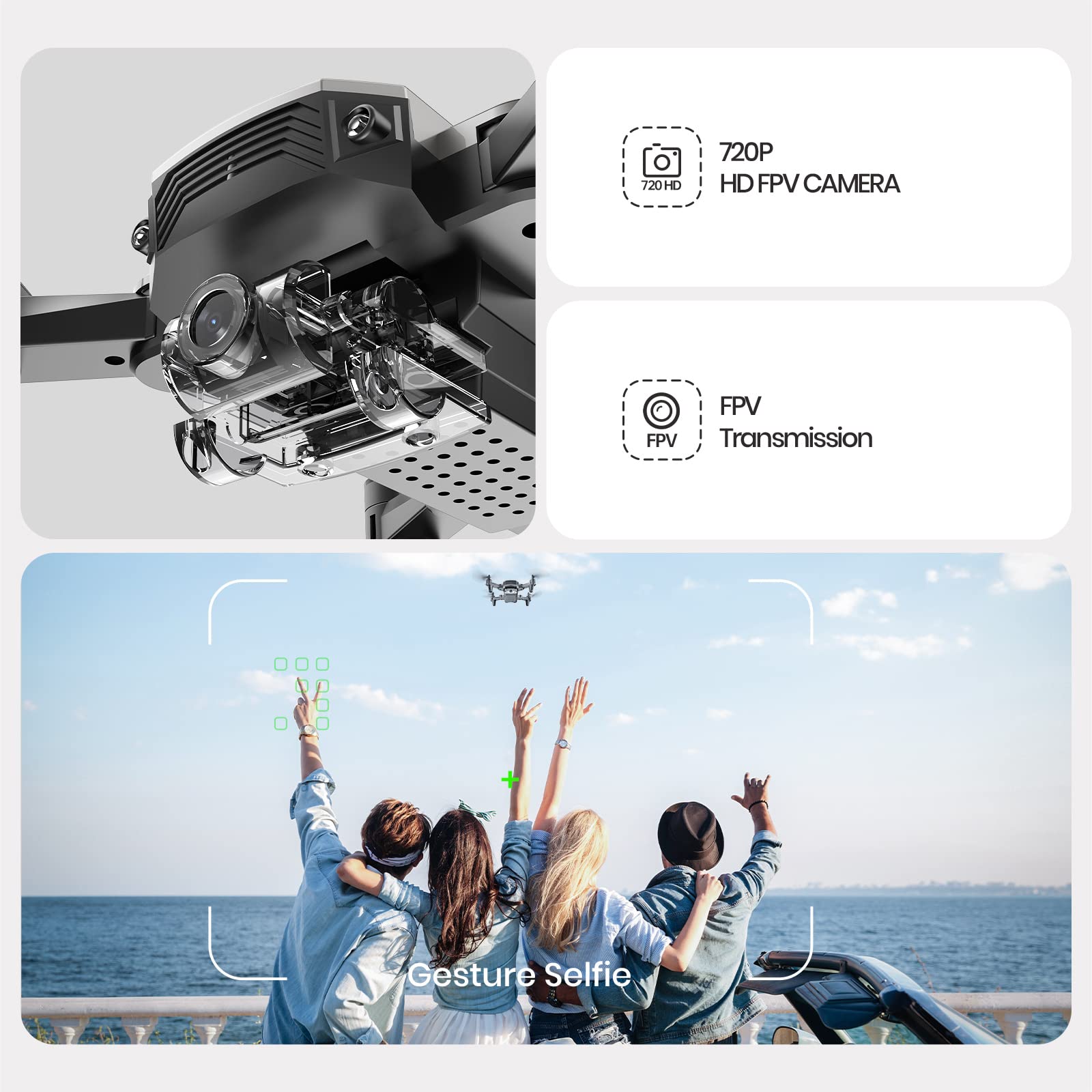 DEERC D20 Mini Drone for Kids with 720P HD FPV Camera Remote Control Toys Gifts for Boys Girls ...